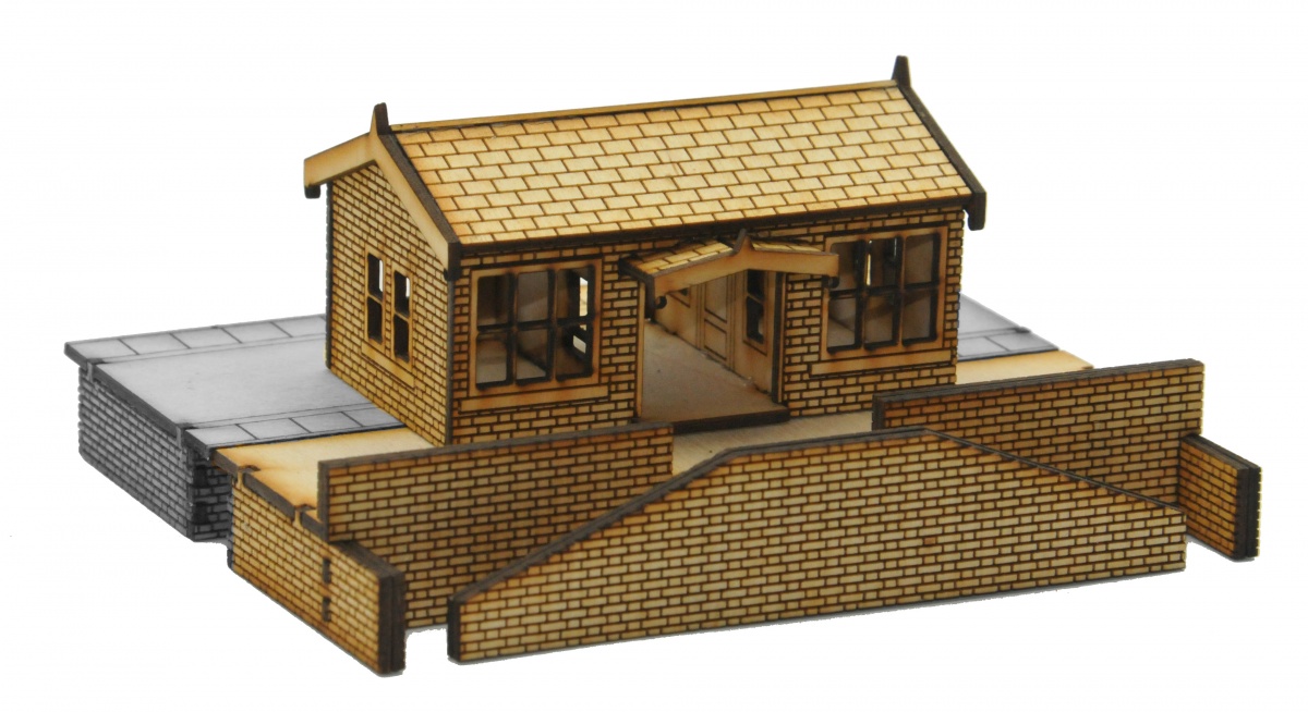 TT-ST002 Small Station Building TT:120 Gauge Laser Cut Kit ...